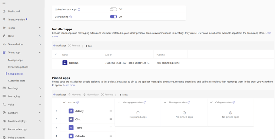 Adding Apps in Microsoft Teams
